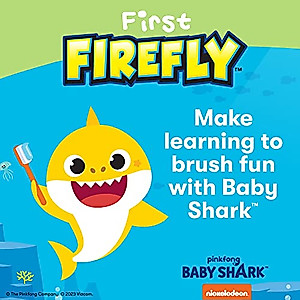 FIREFLY First Firefly Training Light Up Toothbrush, Baby Shark, Yellow