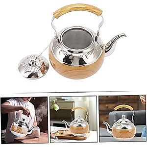 Yardwe stainless steel teapot pour over coffee kettle water boiling pot stovetop tea kettle water boiling kettle boiling water kettle stainless steel water kettle honk office with handle