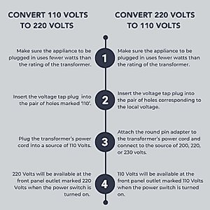 Step Up & Down Transformer - 3000 Watt Heavy-Duty Voltage Converter - Transforms 110v/120v to 220v/240v & Vice Versa - Universal Output - Includes European Power Adapter