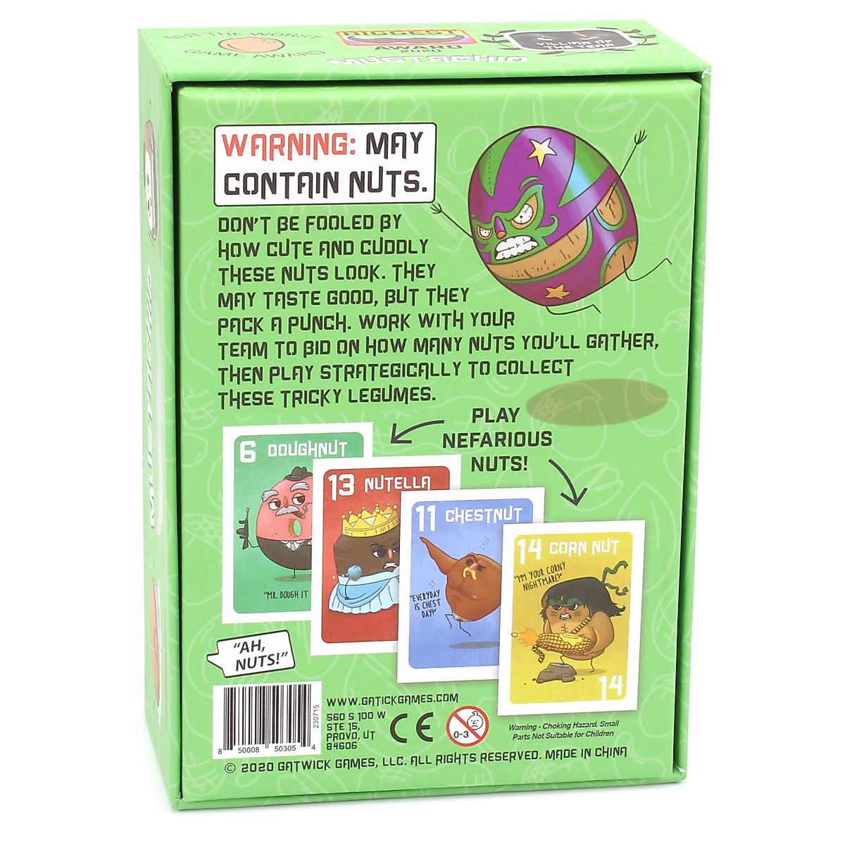 Mustachio- Mustaches Now Included, a Strategy Game of Trickery and Scheming Nuts, Funny Board Games for Teens and Family Night, Card Game for 2-6 Players