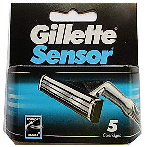 Gillette Sensor Cartridges, 5-Count (Pack of 4, 20 total cartridges)