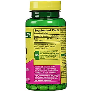 Spring Valley - Biotin 5000 mcg, 240 Softgels