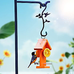YILONGDA Bird Feeder House Hanger Hooks for Outside, Decorative Heavy Duty Plant Hangers Hooks Outdoor, S Garden Hooks Extender for Hanging Hummingbird, Wind Chimes, Flower Basket(2PCS/Hummingbird)