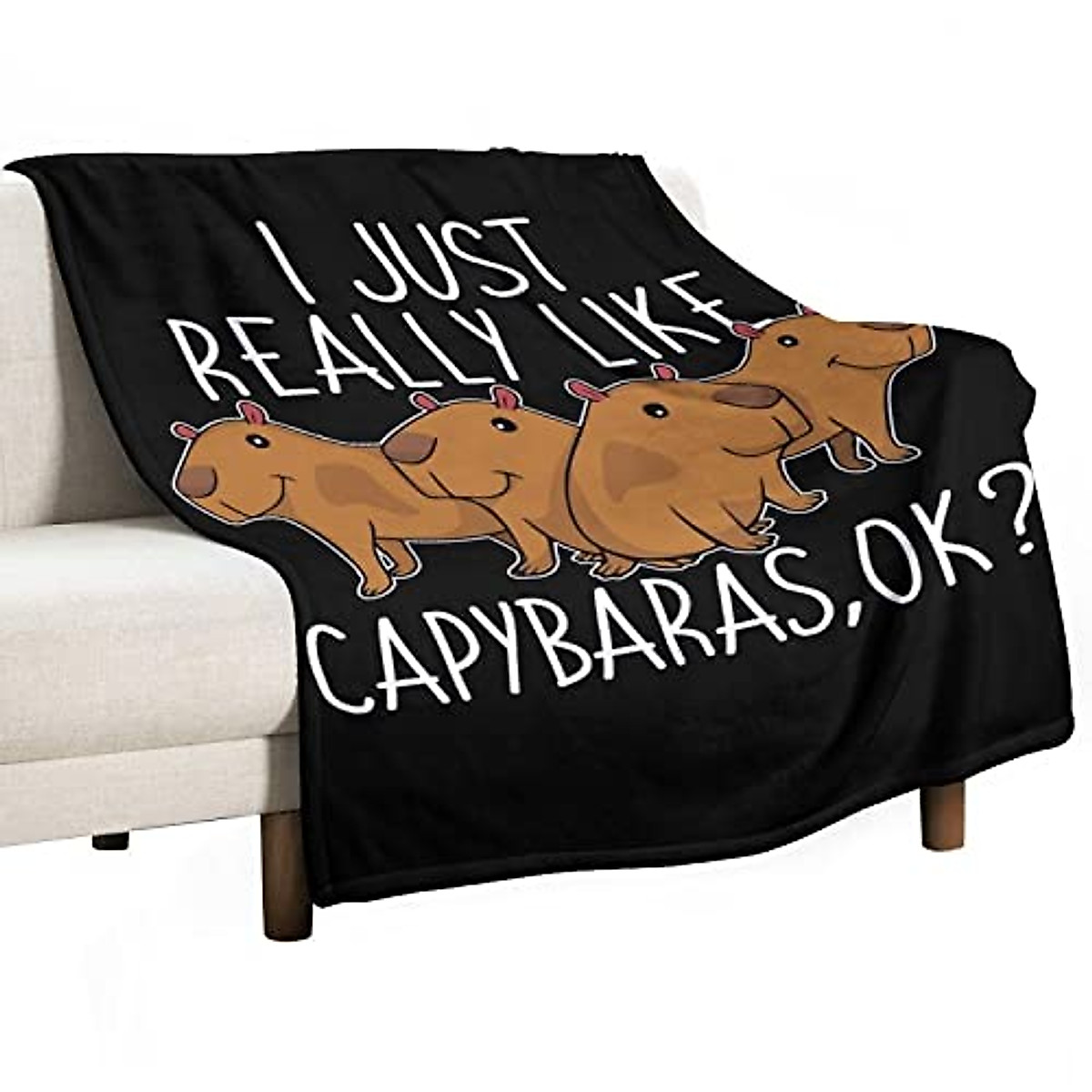 Capybara Blanket, Fannel Fleece Lightweight Microfiber Throw Blanket Soft Cute for All Season Bed Couch Sofa 40"x50"