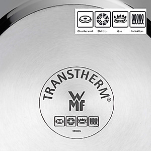 WMF Stock Pot Ø 24 cm Approx. 8.8L Provence Plus Pouring Rim Glass Lid Cromargan Stainless Steel Polished Suitable for Induction Hobs Dishwasher-Safe