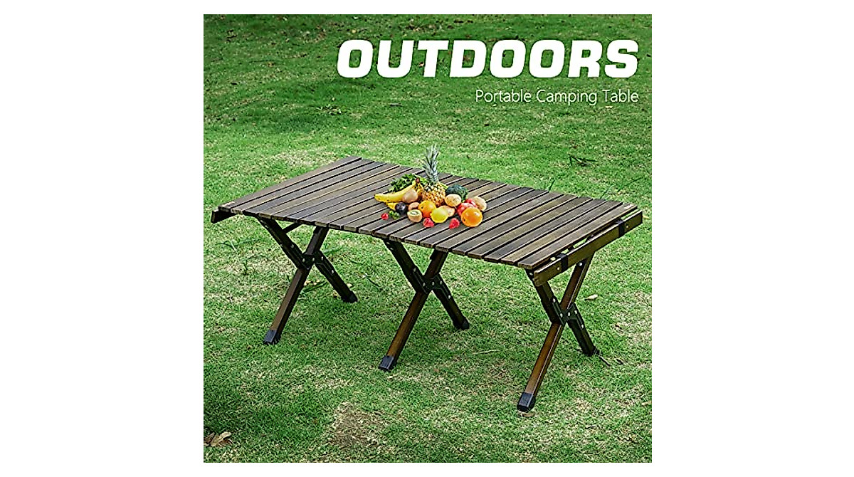 ZUZHII Portable Folding Wooden Camping Table | Outdoor