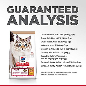 Hill's Science Diet Adult No Corn, Wheat or Soy Dry Cat Food, Chicken Recipe, 3.5 lb Bag