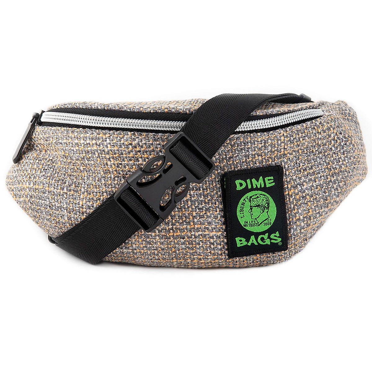 DIME BAGS Stash Pack Hemp Waist Pack | Small Hipster Fanny Pack with Adjustable Strap (Sand)