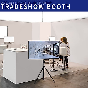 VIVO Artistic Easel 45 to 65 inch LED LCD Screen, Studio TV Display Stand, Adjustable TV Mount with Swivel, Hidden Cable Management, Tripod Steel Base, STAND-TV65B