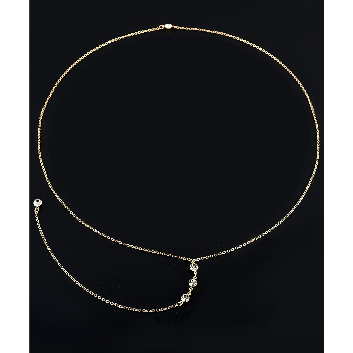 Tornito 8Pcs Sexy Body Chain Belly Waist Chain Necklace Summer Beach Bikini Bra Body Jewelry for Women Gold Tone