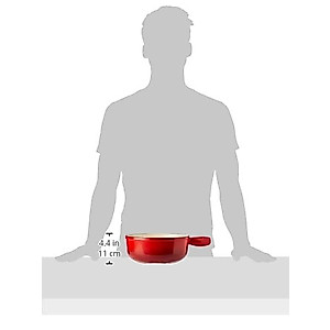 Kuhn Rikon Induction Cast Iron Fondue Pot, 9.45", Red