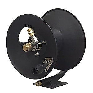 MAVPAWIY High Pressure Hose Reel 50ft, Heavy Duty Steel Hose Reel 4000PSI 3/8"NPT Pressure washer hose reel liquid use(Hose not Included)