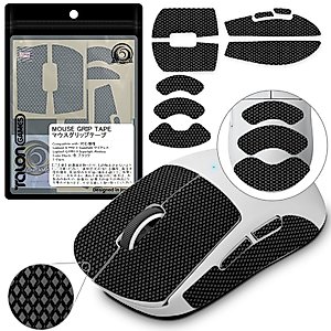 TALONGAMES Mouse Anti Slip Grip Tape Compatible with Logitech G PRO X Superlight, Superlight 2 Wireless Gaming Mouse, Palm Sweat Absorption, Thin 0.5mm, Cut to Fit, Easy to Apply, Mouse Skin (Black)