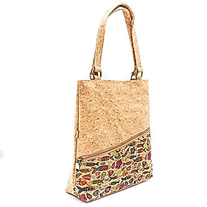 Handmade Cork Tote Shoulder Bag Purse Eco Friendly Gift Sustainable Vegan bag Lightweight (Viana 4)