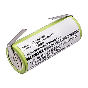 Synergy Digital Toothbrush Battery, Compatible with Oral-B 3745 Toothbrush, (Ni-MH, 1.2V, 2000mAh) Ultra High Capacity, Replacement for Oral-B Battery