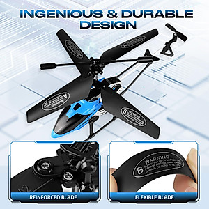 Britik Remote Control Helicopter for Kids - RC Helicopters Toys, One Key Takeoff/Landing and Hover Functionality, 3-Speeds, LED Lights and Crash Protection-Indoor Flying Toy, Gift for Boys/Girls Kids