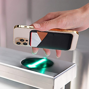 Miroddi for MagSafe Wallet, Magnetic Card Holder for iPhone 15/14/13/12 Series, Slim Mag Safe Leather Wallet, 2 Independent Card Slot, Magnetic Wallet RFID Card Holder with Magsafe