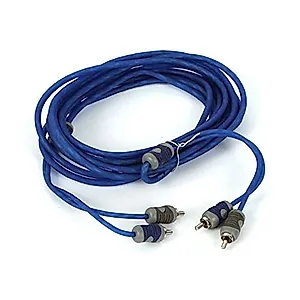 KICKER 46KI25 K-Series 2-Channel RCA Interconnect, 5.0 Meter