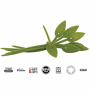 Trudeau Silicone 8Ct, 8 CT Tie Wraps, Green