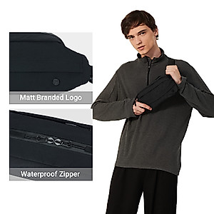 Purevave Washed Nylon Small Sling Bag for Men, Crossbody Bag for Men, Mens Sling Bag Crossbody 2.5L (Black)