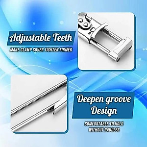 Adjustable Multifunctional Stainless Steel Can Opener - Manual Opener Bottle Jar Lid Gripper - Jar Opener Set Kitchen Gadgets for Seniors, Children, Weak Hand, Arthritis (8.3IN-1PC)