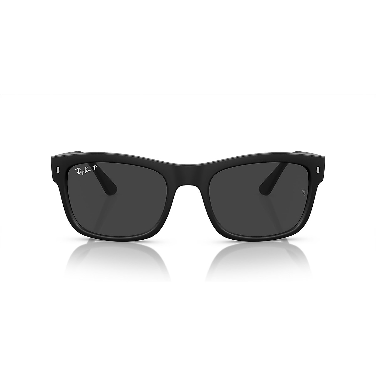 Ray-Ban RB4428 Square Sunglasses, Matte Black/Black Polarized, 56 mm