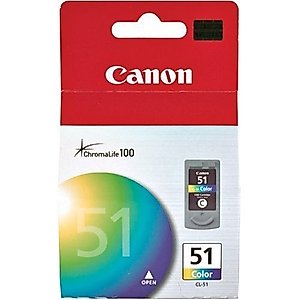 Canon CNMCL51 Ink Cartridge, Color, Inkjet, 1 Each
