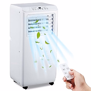 Portable Air Conditioner 3 in 1 with Remote Cool, 10000 BTU(ASHRAE)/6500 BTU (SACC), Dehumidifier & Fan Modes For Home Up To 450 Sq.Ft, Installation Kit For Room, Office, Dorm, Bedroom