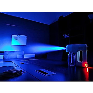 TONHOKJ Steam Gun, Handheld Rechargeable Nano Atomizer 17oz Large Capacity ULV Electric Sprayer Fogger for Home, Office, School or Garden (White)