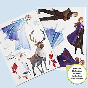 Delta Children Chair Desk with Storage Bin + Design and Store 6 Bin Toy Storage Organizer, Disney Frozen (Bundle)