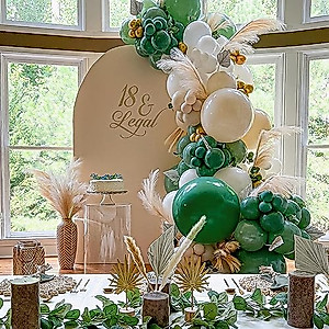 RUBFAC 36in Dark Green Giant Balloons, 5pcs Green Latex Helium Balloons for Birthday Wedding Party Photo Shoot Baby Shower Decoration