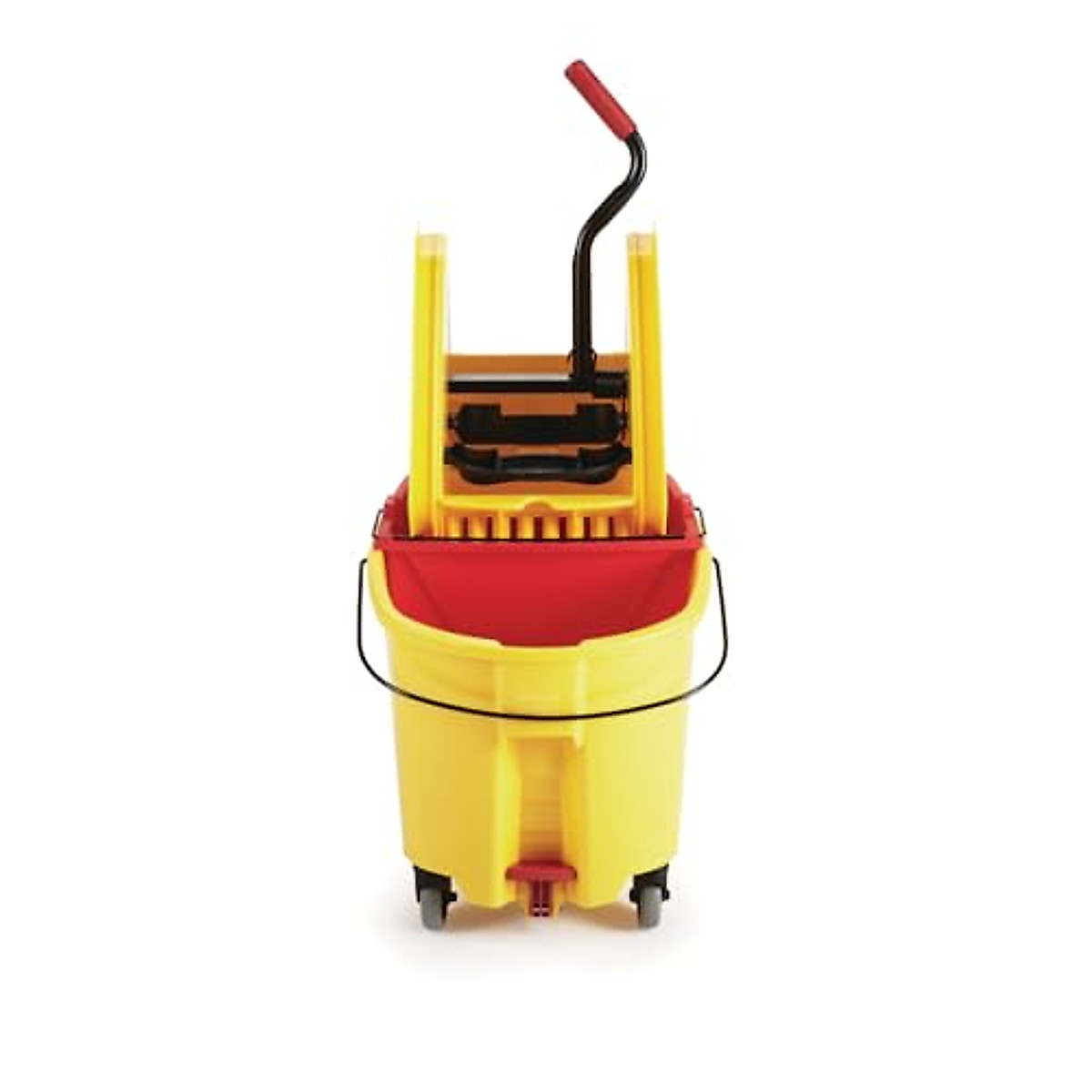 Rubbermaid Commercial Down Press Wringer for WaveBrake Buckets, 16-32 oz Capacity, Yellow, Heavy Duty Mopping/Cleaning for Professional/Janitorial Use