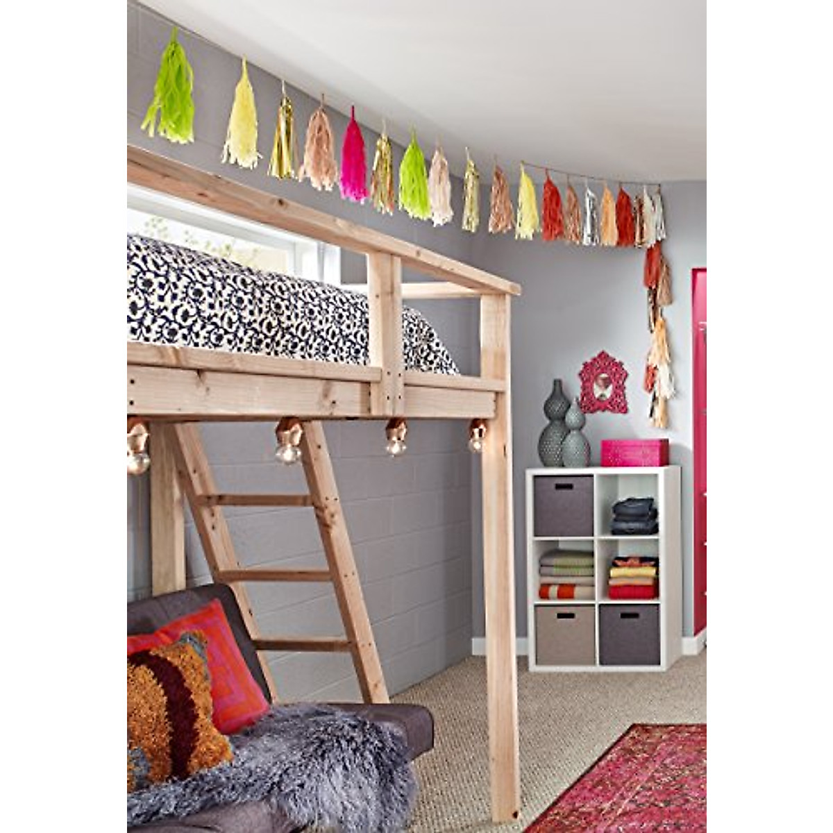 ClosetMaid 6 Cube Storage Shelf Organizer Bookshelf with Back Panel, Easy Assembly, Wood, White Finish