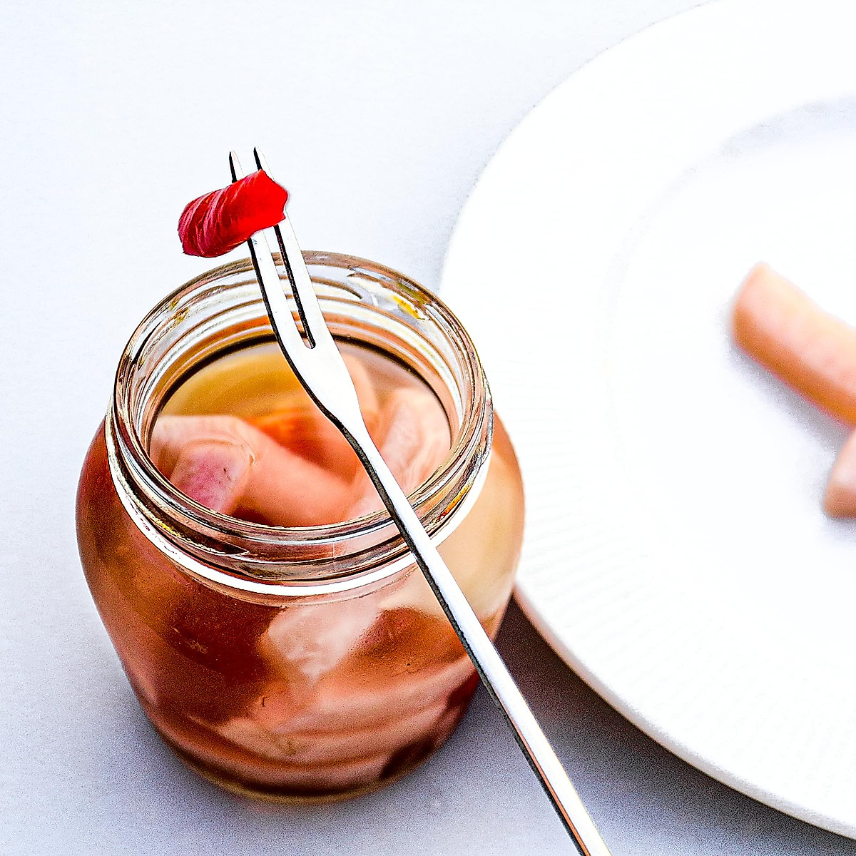 Extra Long Pickle Fork 12.6 inches, 5 Pcs Long Handle Olive Fork, Stainless Steel Cocktail Forks, Prong Pickle Picker, Pickle Grabber, Long Dessert Forks, Long Fruit Fork, 5 pieces