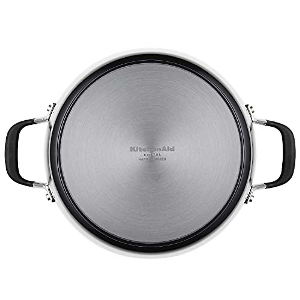 KitchenAid Hard Anodized Nonstick Stockpot with Lid, 8 Quart, Onyx Black