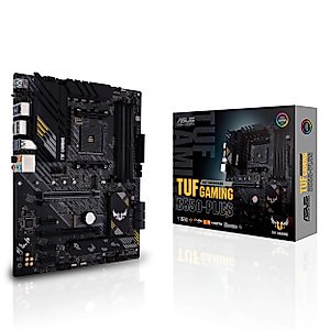 ASUS TUF Gaming B550-PLUS AMD AM4 Zen 3 Ryzen 5000 & 3rd Gen Ryzen ATX Gaming Motherboard (PCIe 4.0, 2.5Gb LAN, HDMI 2.1, BIOS Flashback, USB 3.2 Gen 2, Addressable Gen 2 RGB Header and Aura Sync)