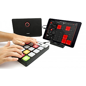 IK Multimedia iRig Pads MIDI groove controller, portable & lightweight MPC-style beat machine with 16 velocity-sensitive backlit rubber pads - studio equipment for iPhone, iPad, Android, Mac, PC