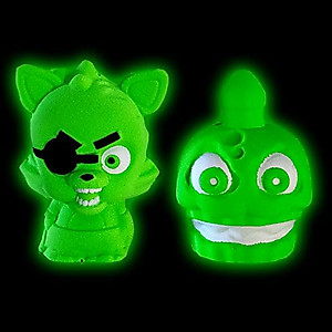 Five Nights at Freddy's 3-Pack Mystery Bag - Assorted Glow-in-the-Dark Squishy Figures - Ages 4+ Officially Licensed