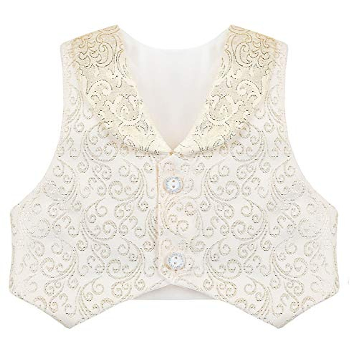 Lilax Baby Boys Newborn Gentleman Outfit Long Sleeve White Shirt with Vest and Pant 6 Piece Set 0-3 Gold