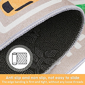 IKITOT Kid Rug Carpet Playmat for Toy Cars and Train，Play Area Rug with Rubber Backing，Fun Throw Rug，Ideal Gift for Children Baby Bedroom Play Room(80×120cm/32×47in)