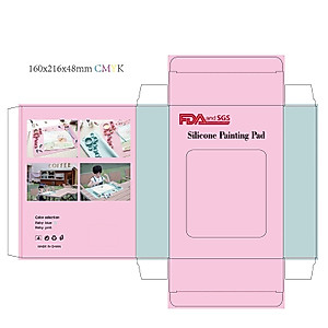 HQSGDMN Silicone Craft Mat, 24x16inch Nonstick Craft Mat with Collapsible Paint Brush Cleaning Cup and Pen Holders Silicone Sheet Crafting for DIY Projects (Color : Blue)