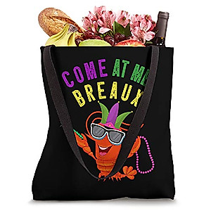Come At Me Breaux Crawfish Beads Funny Mardi Gras Carnival Tote Bag