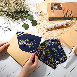 Fumete 72 Pcs Welcome Note Cards with Kraft Envelopes and Stickers, Assorted Designs, Ideal for Weddings, Christmas, Baby Showers