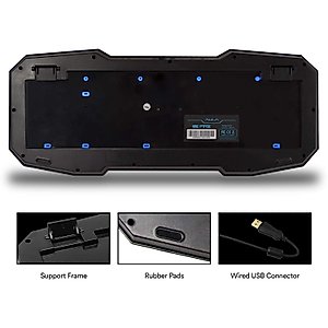 Beastron gaming keyboard and mouse combo,LED 104 Keys USB Ergonomic Wrist Rest Computer Keyboard USB Wired for Windows PC Gamers
