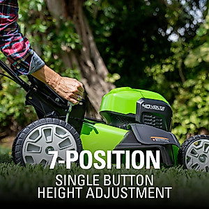 Greenworks 40V 21-Inch Brushless Self-Propelled Mower 6AH Battery and Charger Included, M-210-SP