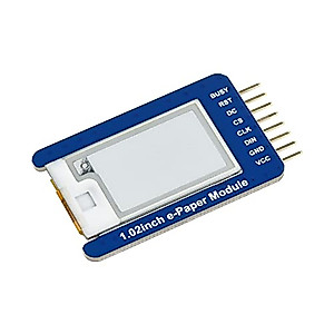waveshare 1.02inch E-Ink Display Module Compatible with Raspberry Pi4B/3B+/3B/2B/B+/A+/Zero/Zero W/WH/Zero 2W 128×80 Resolution Black/White Dual-Color SPI Interface Supports Partial Refresh