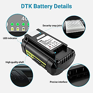 DTK 6.2Ah 40V Battery Replacement for Ryobi 40V Battery OP4040 OP4026 OP4030 OP4050 OP4060A Compatible with Ryobi 40Volt Cordless Tool Lithium ion Battery Packs