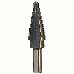 ArtisanShow 5PCS HSS Cobalt Step Drill Bit Set Multiple Hole 50 Sizes Cobalt Titanium Conical Cone Drill Hole Cutter Core Drill Bits with Aluminum Case