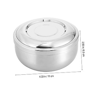 FRCOLOR Lather Bowl Shaving Soap Container Shaving Soap Bowl Shaving Bowl Container with Lid Shaving Mug with Lid Stainless Steel Containers with Lids Men Soap Wooden Travel Shaving Cream
