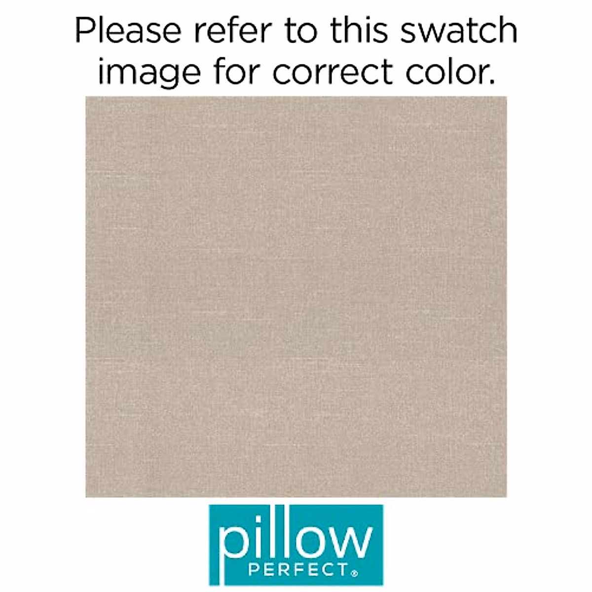 Pillow Perfect Tory Solid Indoor/Outdoor Reversible Patio Chairpad with Ties Weather and Fade Resistant, 15.5" x 16", Ivory, 2 Count